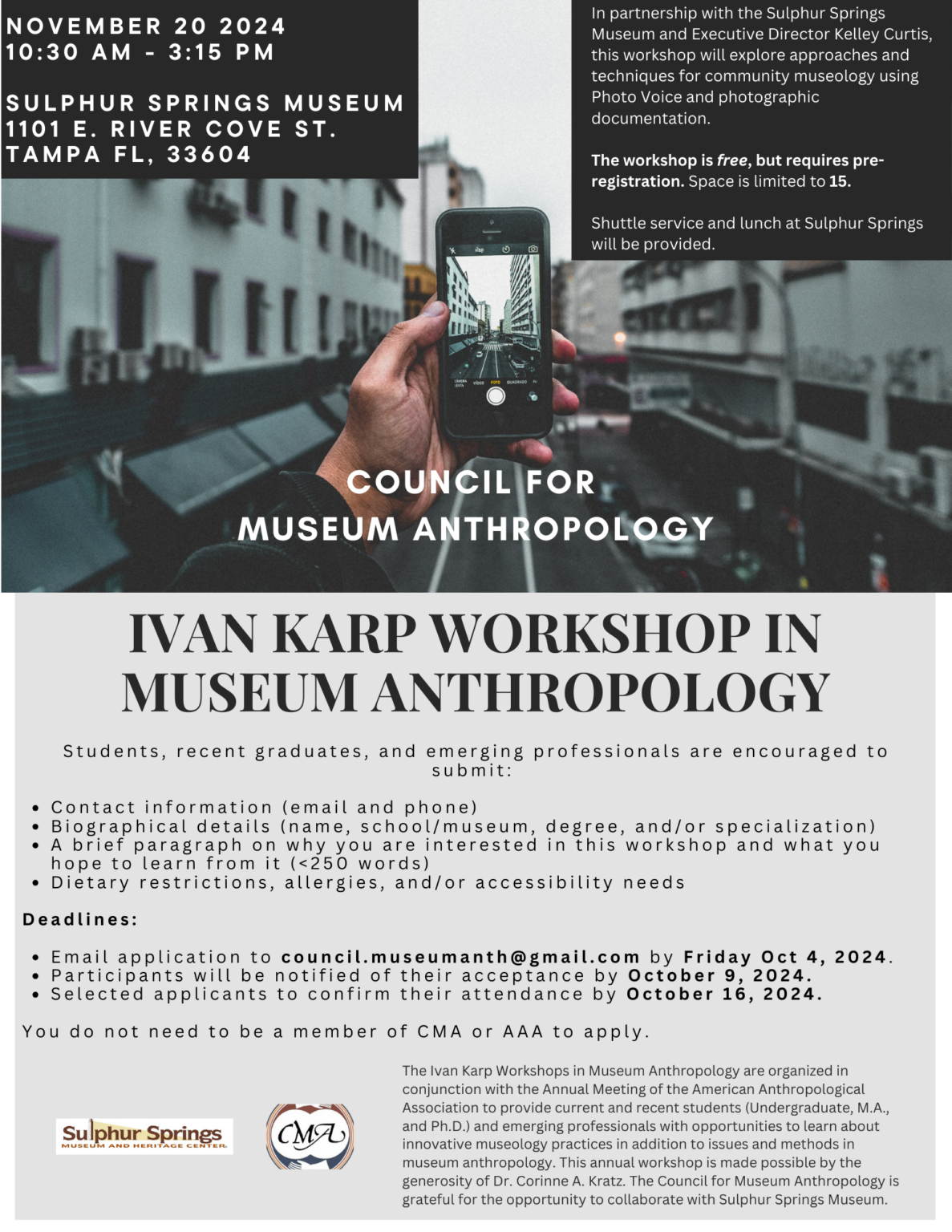 Call for Participation: Ivan Karp Workshop in Museum Anthropology: Photo Voice and Photographic ...